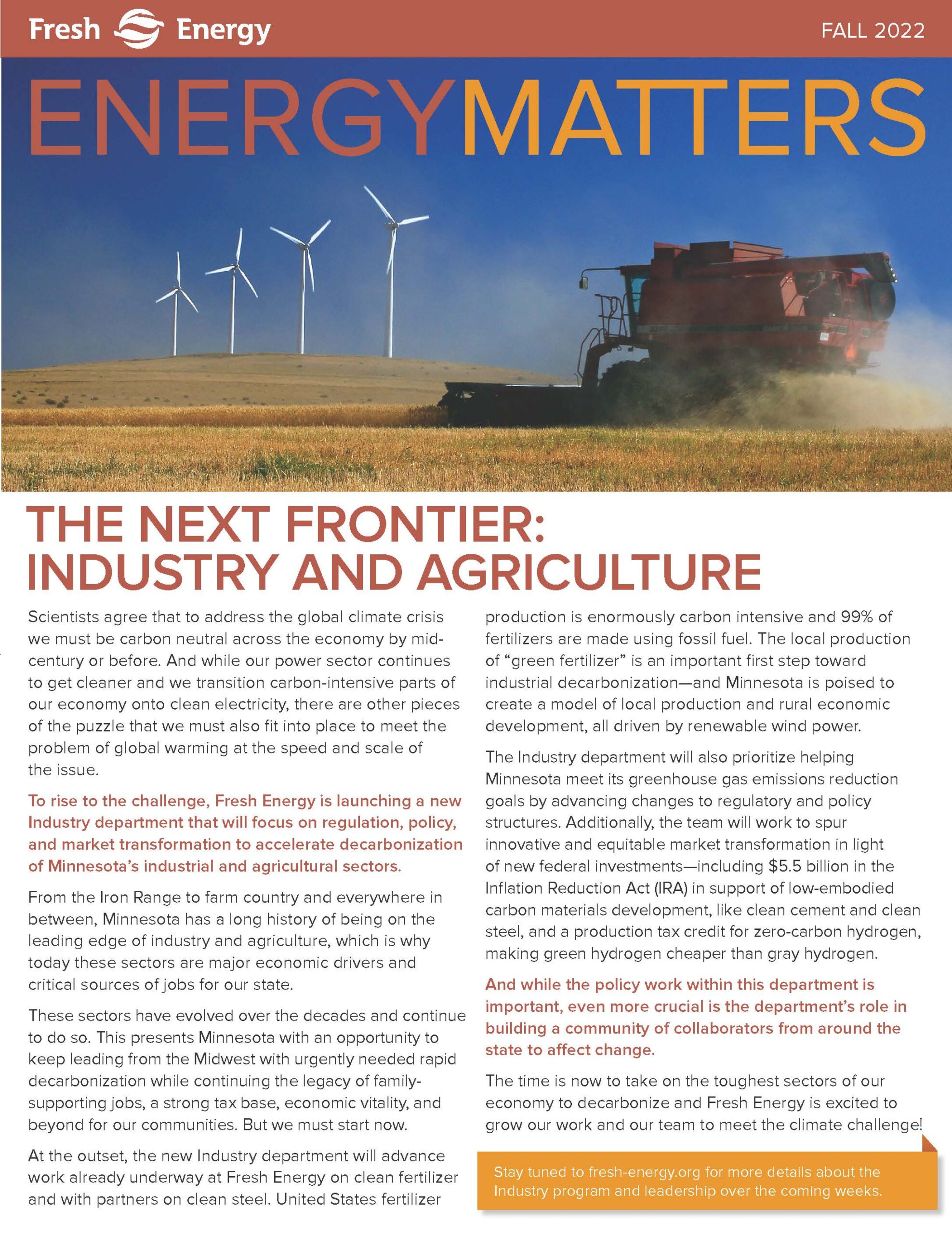 Fall 2022 - Fresh Energy